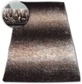 Kusový koberec Shaggy SPACE 3D AARON hnědý