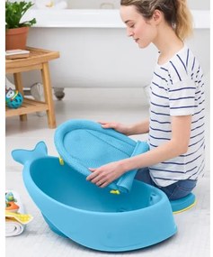 Skip Hop - Dětská vanička s ergonomickou podložkou MOBY 3 modrá