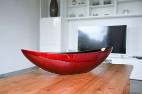 Dekorační mísa ALEXA, sklolaminát, šířka 90 cm, červeno-černý lesk
