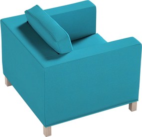 Potah na křesko IKEA Karlanda, krátký barva modrá látka pletený vzor