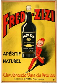 Retro cedule - French Wine Poster