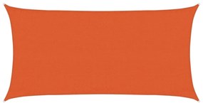 Plachta proti slunci 160 g/m² obdélník oranžová 3 x 6 m HDPE 311680