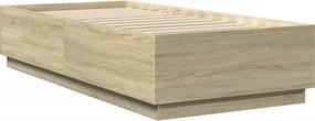 Rám postele dub sonoma 90 x 200 cm kompozitní dřevo 3209725