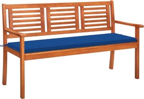 3místná zahradní lavice s poduškou 150 cm masivní eukalyptus 3061006