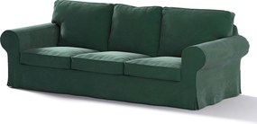 Potah na pohovku IKEA  Ektorp 3-místná, nerozkládací barva zelená látka lesklé, sametová