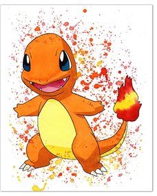 Obraz s motivem Pokémon - 4 rozměry Rozměr: 13x18 cm, Varianta: Charmander