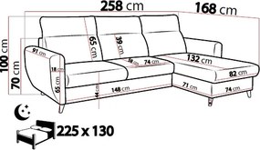 FALCO Sedací souprava Tarin mini levá Aragon 97
