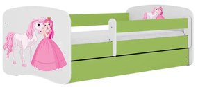Kocot Kids Dětská postel PRINCEZNA zelená Velikost postele: 140x70, Matrace: Bez matrace, Šuplík: Se šuplíkem