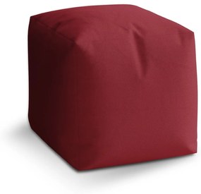 Sablio Taburet Cube Tmavě červená: 40x40x40 cm