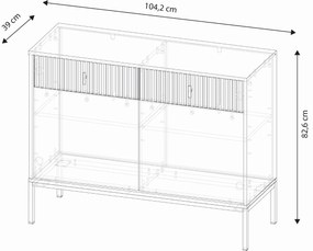 Komoda Maggiore 104,2 cm kašmír/zlatá