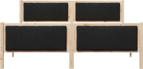 Rám postele Hnědo-černá 180 x 200 cm Masivní borovicové dřevo 3394305