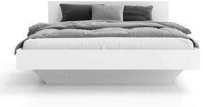 Levitační postel 160x200 z nábytkové desky, bílá DM2