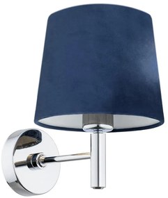 Argon 3908 - Nástěnná lampa BOLZANO 1xE27/15W/230V modrá/lesklý chrom