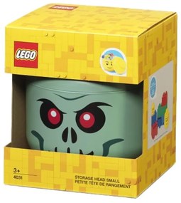 Lego® Zelený úložný box ve tvaru hlavy LEGO® Skeleton 18,5 cm