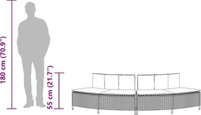 vidaXL Lavice k vířivce s poduškami 2 ks polyratan [365618] Barva: Černá