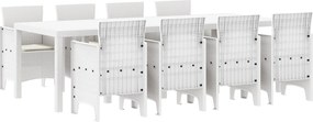 Zahradní jídelní souprava 9 ks Světle šedá Polypropylen 3378751