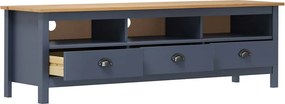 TV stolek Hill šedý 158 x 40 x 47 cm masivní borové dřevo 288929