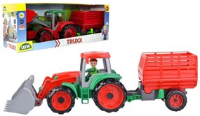 Auto Truxx traktor nakladač s přívěsem na seno s figurkou v krabici 53x19x16cm 24m+