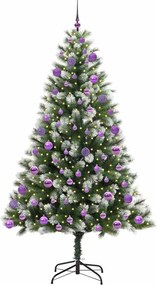 Umělý vánoční stromeček s umělým sněhem 300 LED Teplá bílá 3395457