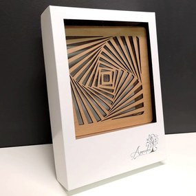 AMADEA Dřevěná lampička s motivem spirály, velikost 20 cm, s LED osvětlením s trafem na 12V