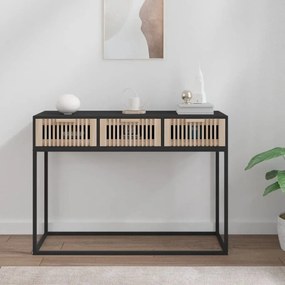 Konzolový stolek černý 105x30x75 cm kompozitní dřevo a železo