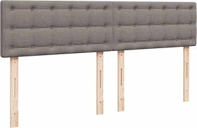 Box spring postel s matrací taupe 200x200 cm textil 3287581