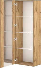 Závěsná vitrína Vivien 40 cm s LED osvětlením dub Wotan