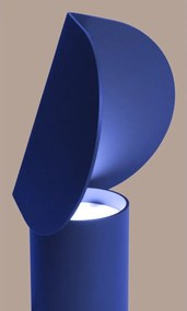 Tmavě modrá hliníková LED stolní lampa (výška 15 cm) BISCUIT – Thoro