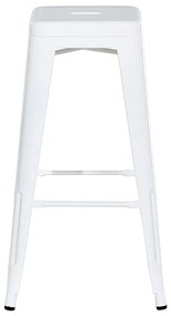 Sada 2 ocelových barových stoliček 76 cm bílé CABRILLO Beliani