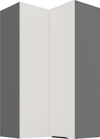 ARIA aw | horní kuchyňská skříňka 60x60 GN-108 2F (90°) rohová s policemi | EXTRA VYSOKÁ | 60x60 cm | antracit/bílá