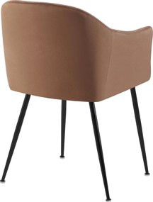 Jídelní židle Jaysie samet – hnědá