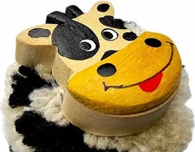 2Kids Toys Dřevěná magnetka velká pompon Kráva
