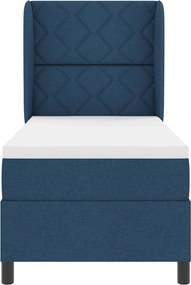 Postel s boxspringem s čelo Modrá 80 x 200 cm textil 3340598
