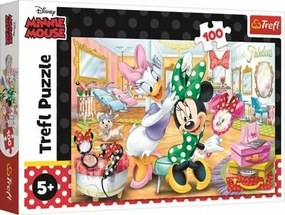 Trefl - Puzzle - Myška Minnie a Daisy / 100 dílků / 41 x 27.8 cm / věk