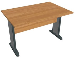 Stůl jednací rovný 120 cm - Hobis Cross CJ 1200 Dekor stolové desky: olše, Dekor lamino podnože: olše, Barva nohou: černá