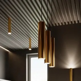 Závěsná lampa SOLLUX LAGOS 2 leštěné zlato GU10 2x10W bez žárovky SL.1241