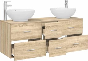 Sada koupelnového nábytku 3 ks Dub sonoma 49,5 x 44,5 x 65 cm 3405909