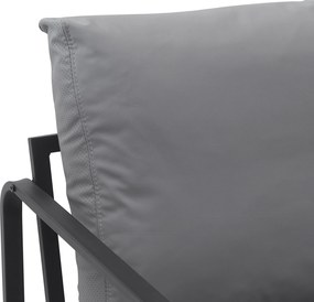 Relaxační křeslo Manea umělá kůže – šedá