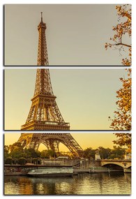 Obraz na plátně - Eiffel Tower - obdélník 7110B (90x60 cm  )