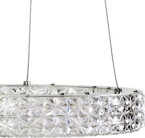 Toolight Toolight, LED stropní křišťálové svítidlo 40cm, 24W, 4000K, MS004-CP, chromová, OSW-09614