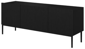 TV stolek Nicole 150 cm - černý mat / černé nožky