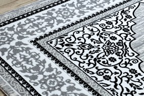 Dywany Łuszczów, AKCE: 80x150 cm Kusový koberec Gloss 8490 52 Ornament ivory/grey, šedá, chodba / předsíň