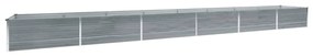 Vyvýšený záhon pozinkovaná ocel 600 x 80 x 45 cm šedý - Default Title