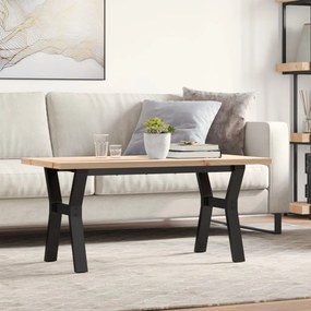 Konferenční stolek s Y rámem 100x50x45,5 cm borovice a ocel 3282776
