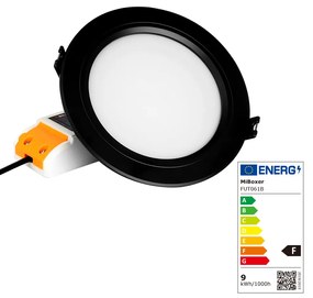 Miboxer LED zápustné svítidlo RGB+CCT Mi-light, 9W, 2.4GHz, RF ovládání, FUT061 Barva: Černá