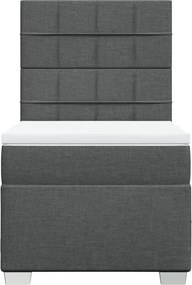 Box spring postel s matrací tmavě šedá 100 x 200 cm textil 3290400