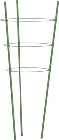 Opory pro zahradní rostliny se 3 kroužky 5 ks zelené 45 cm ocel 319372