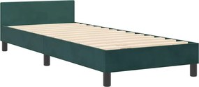Postel s boxspringem s čelo Tmavě zelená 80 x 200 cm samet 3344972