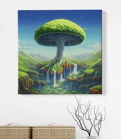 Obraz na plátně - Strom života velká houba FeelHappy.cz Velikost obrazu: 60 x 60 cm