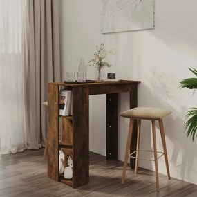 vidaXL Barový stůl s regálem 102x50x103,5 cm dřevotříska [812963] Barva: kouřový dub
